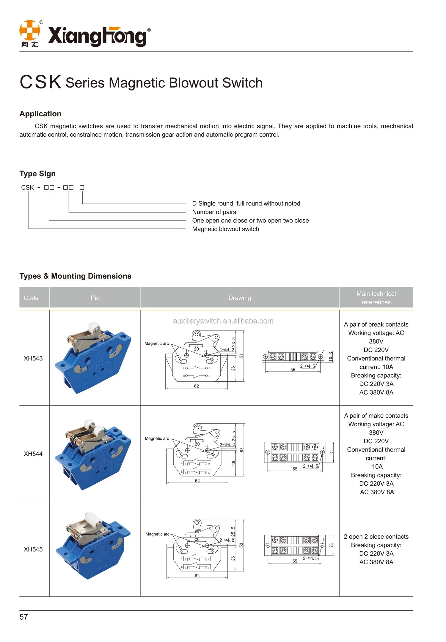 Lx44 Csk-22 2no2nc 380vac Micro Switch With 1 Big Roller Lever For ...