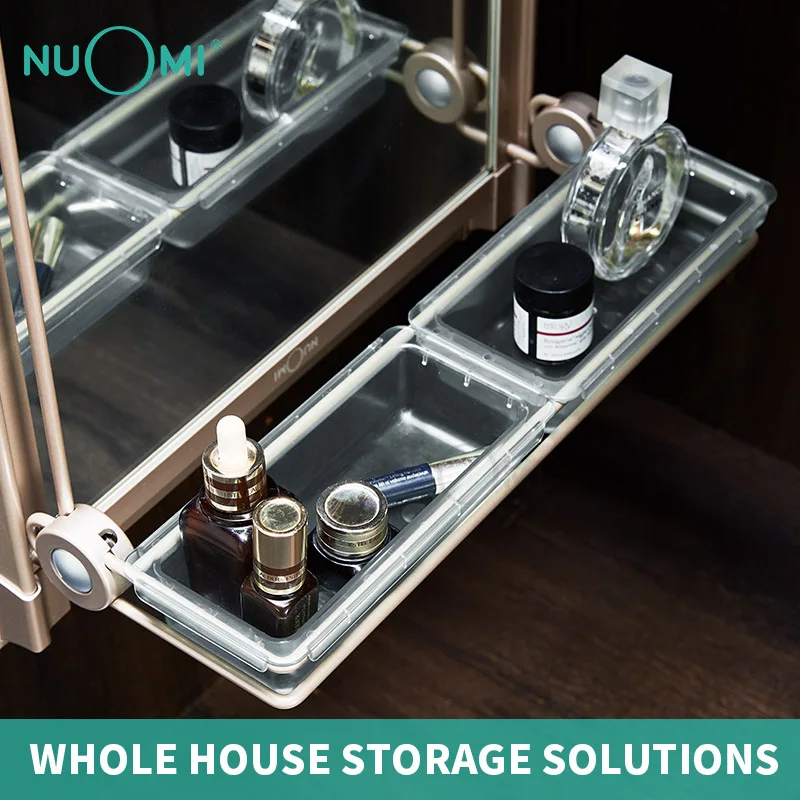 Wardrobe Pull Out Mirror Pivoted 90 Degree Full-length Mirror Rack With ...