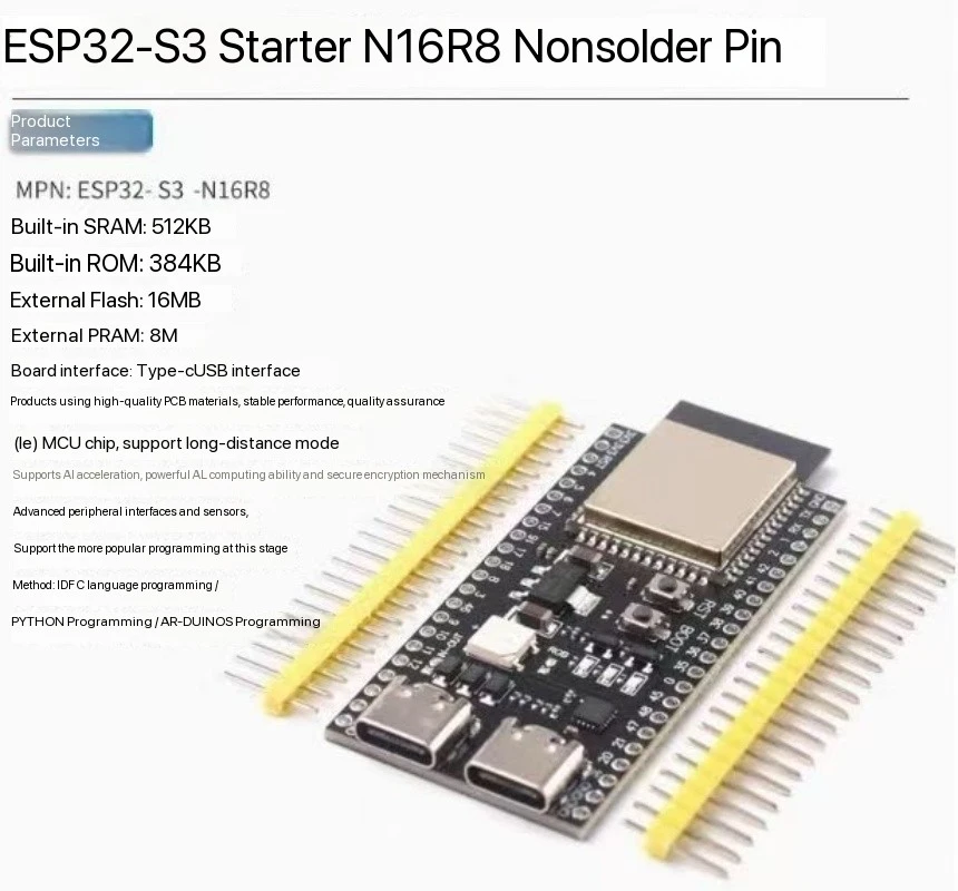 ESP32-S3-DevKitC-1 Development Board N16R8 C3 ai small smart module ...