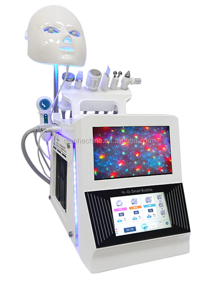 8 In 1 Aqua Facial Device Colorful Led Beauty Mask/skin Analyzer ...