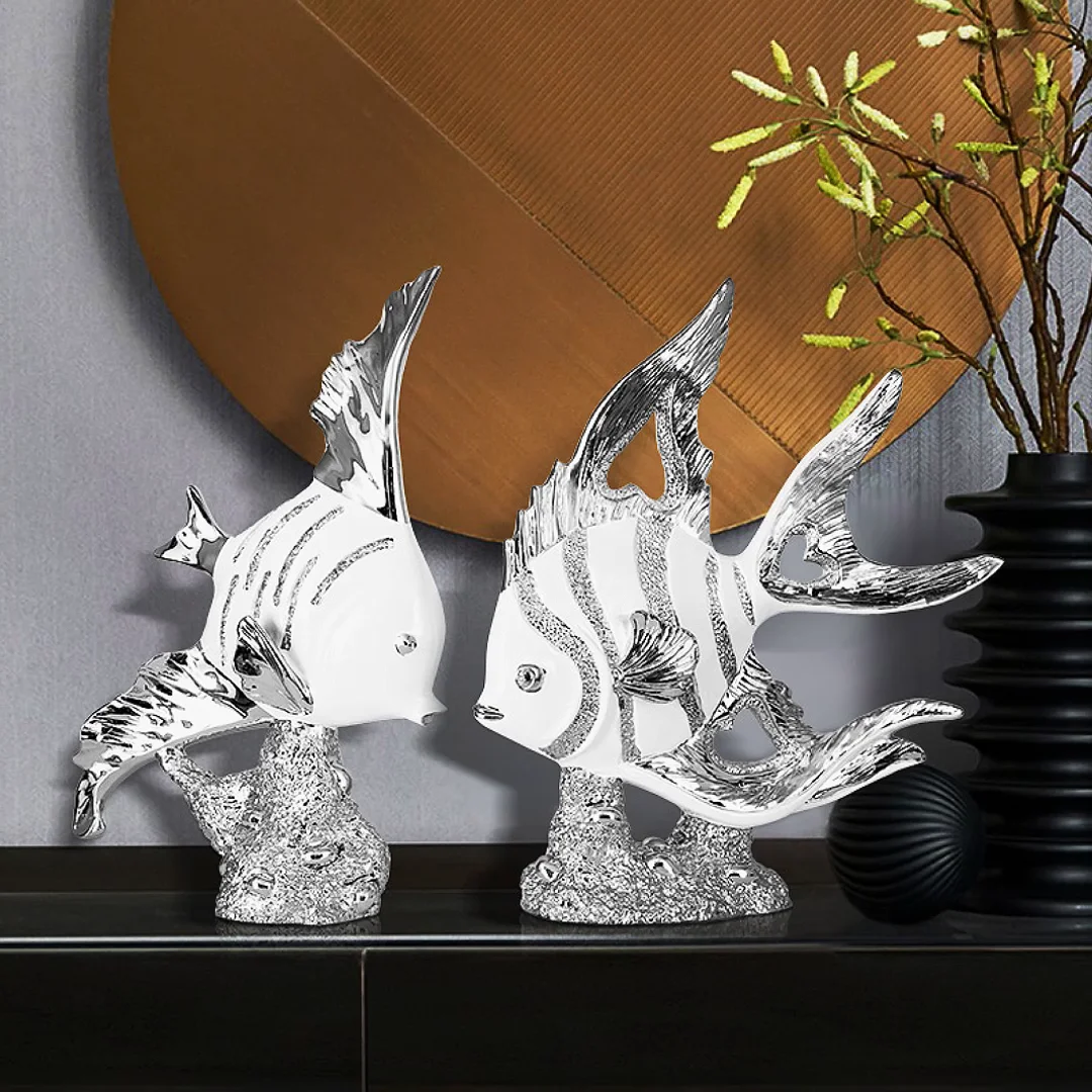 Arts And Crafts Creative Decoration Tropical Fish Resin Statue - Buy ...