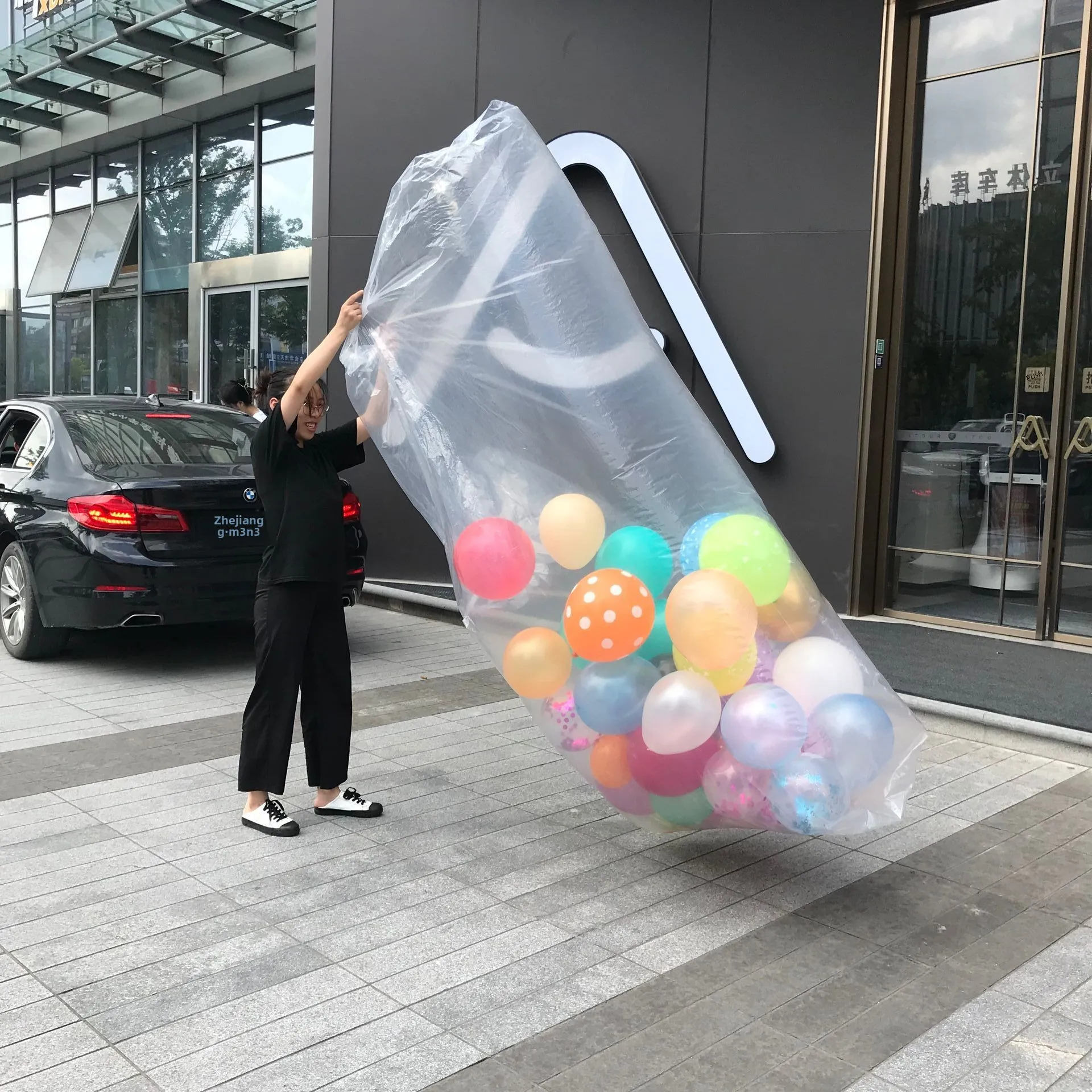 Thickened Transparent Plastic Flat Balloon Storage Bag Dustproof ...