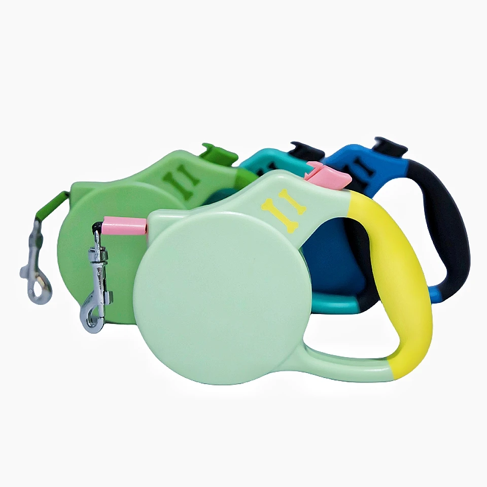 Custom Logo Retractable Dog Leash Imitation Nylon Retractable Dual ...