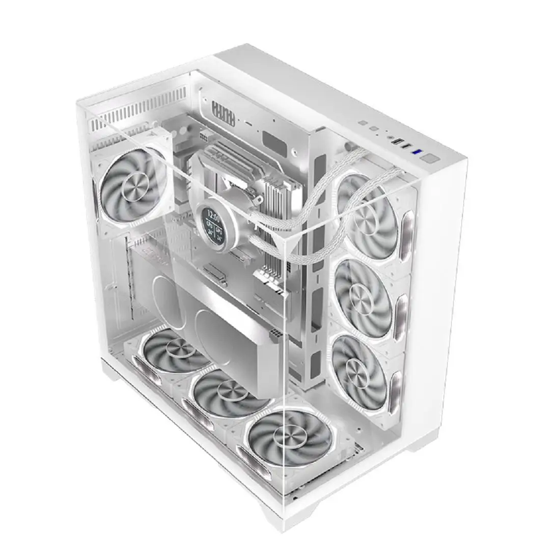 Custom Desktop Gaming PC Case - Transparent Tempered Glass