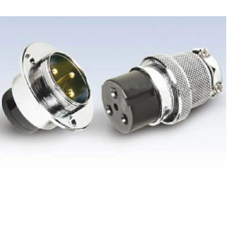 Aviation Plug Waterproof M30 Power Cable Apex Connector Brass Gold ...