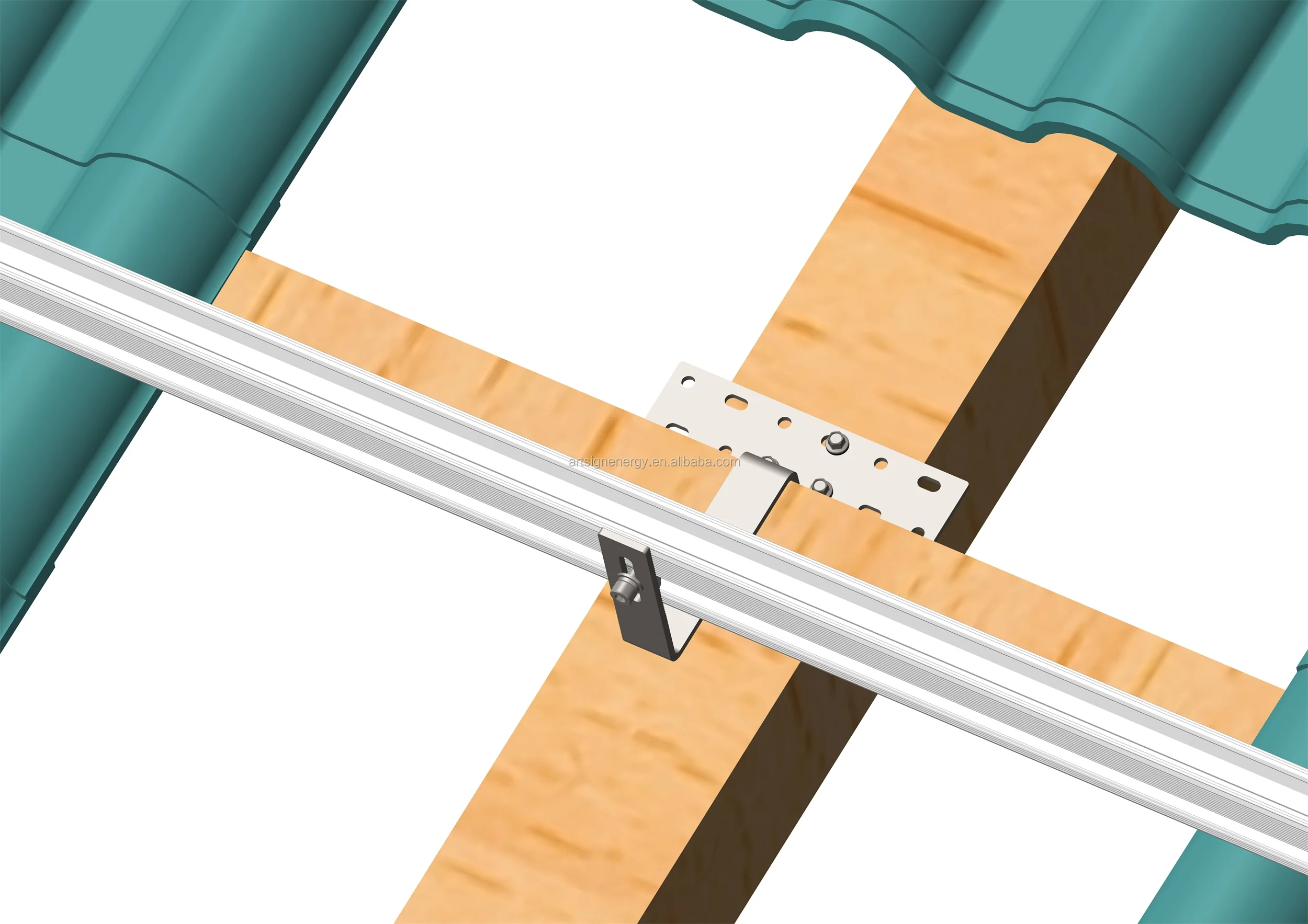 Tile Roof Mount Aluminum Pv Module Solar Support Structure - Buy Pv ...