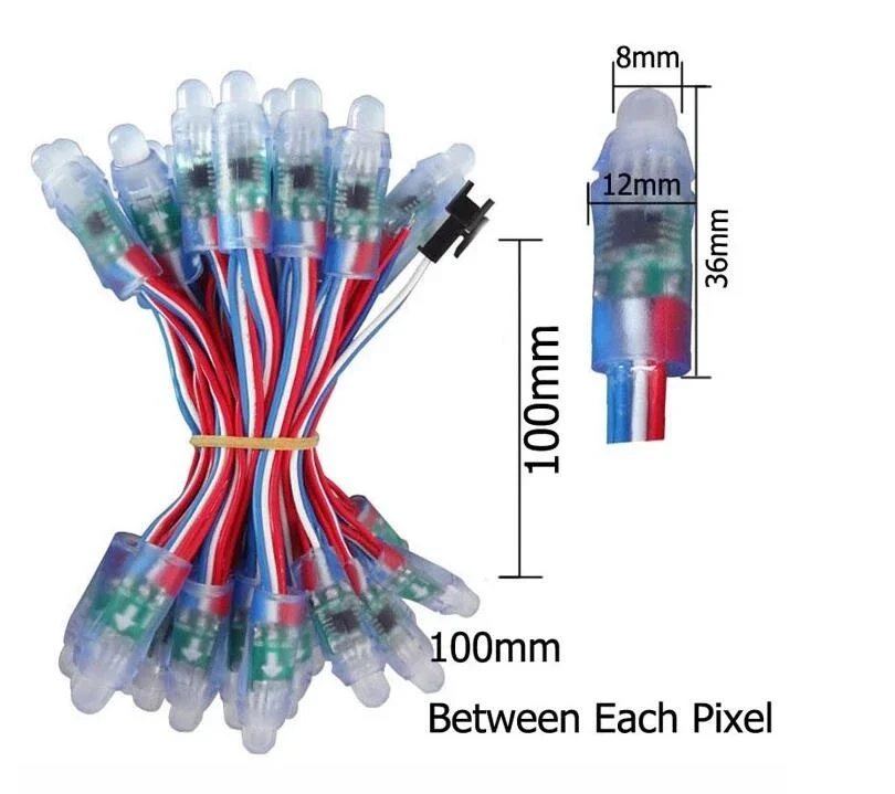 Led Pixel Ws2811 12mm Ucs1903 Bullet Rgb 5v 12v Led Pixel Light String ...