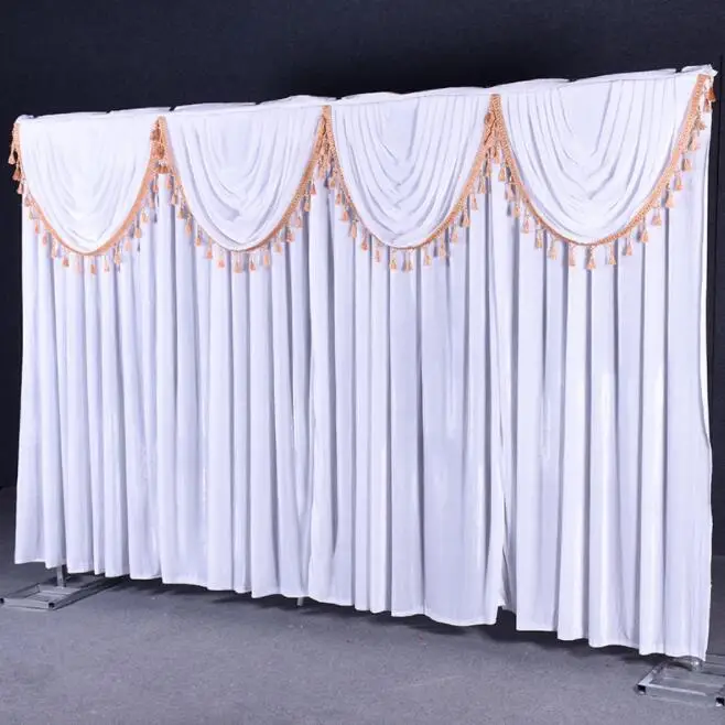 Simple Style Wedding Reception Stage Backdrop Velvet Material 3m*4m ...