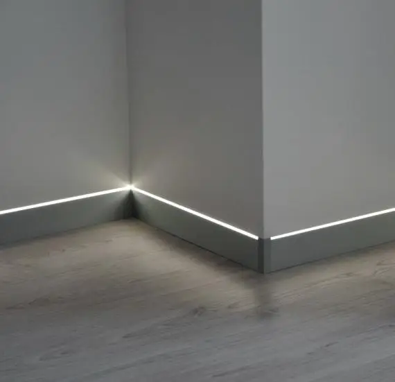 High Quality Aluminium Skirting Shadow Line Skirting Baseboard Molding ...