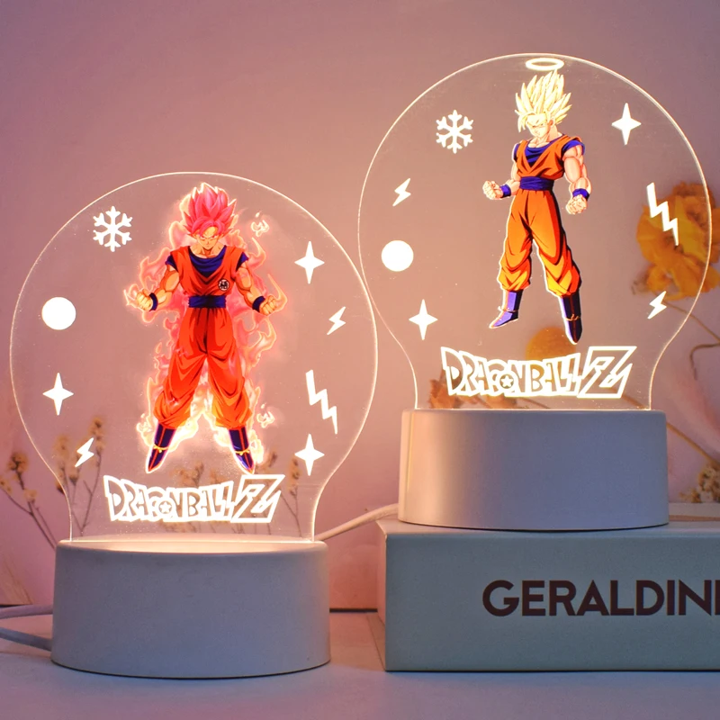 Japanese Anime Figurine Kids Cartoon Figures 3D Acrylic Night Lamp ...