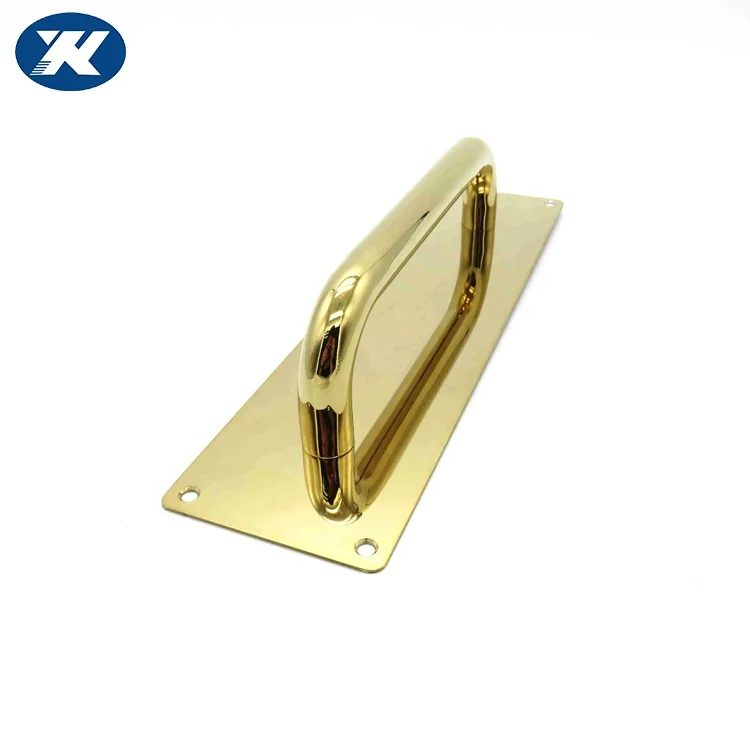 Luxury Hotel Panel Door Handle Gold Door Handle Stainless Steel Hollow ...