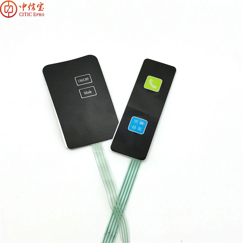 2 Button Membrane Switch With Built-in Led Backlight - Buy Push Button ...