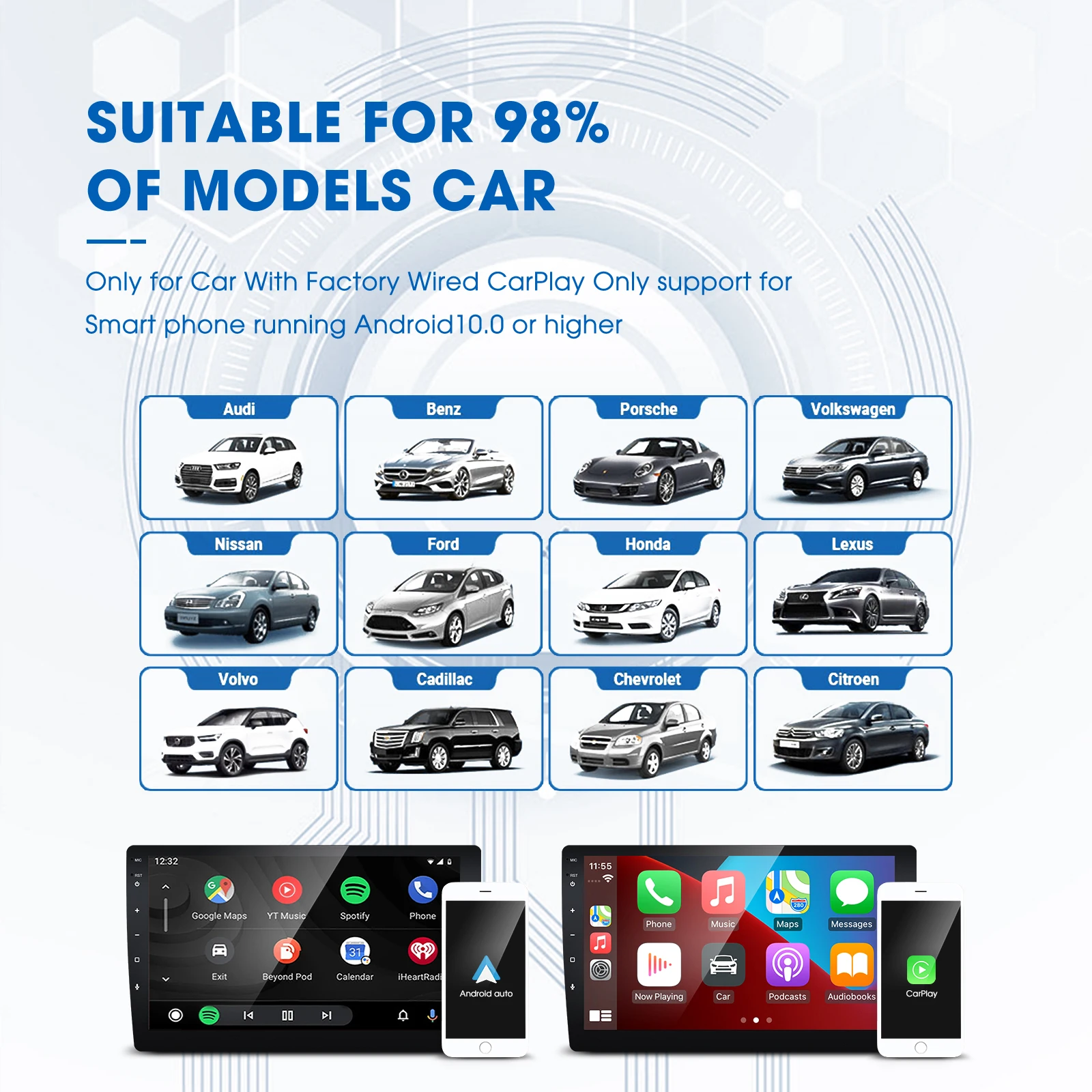 All In One,Plug And Play 5ghz Support Online Upgrade With Wired Carplay ...