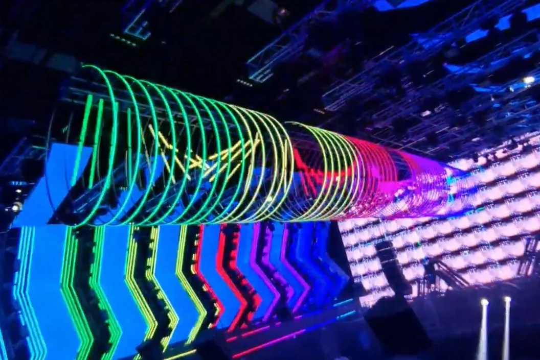 DMX512 Pixel Led Rotating Tube LED Color Tube 360 Degree Pixel Tube ...