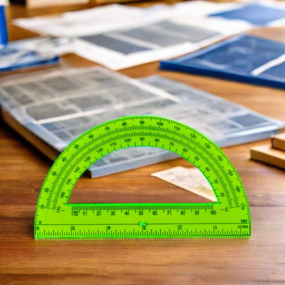 Wholesale 6-inch Translucent Plastic Protractors 180 Degrees Geometry ...