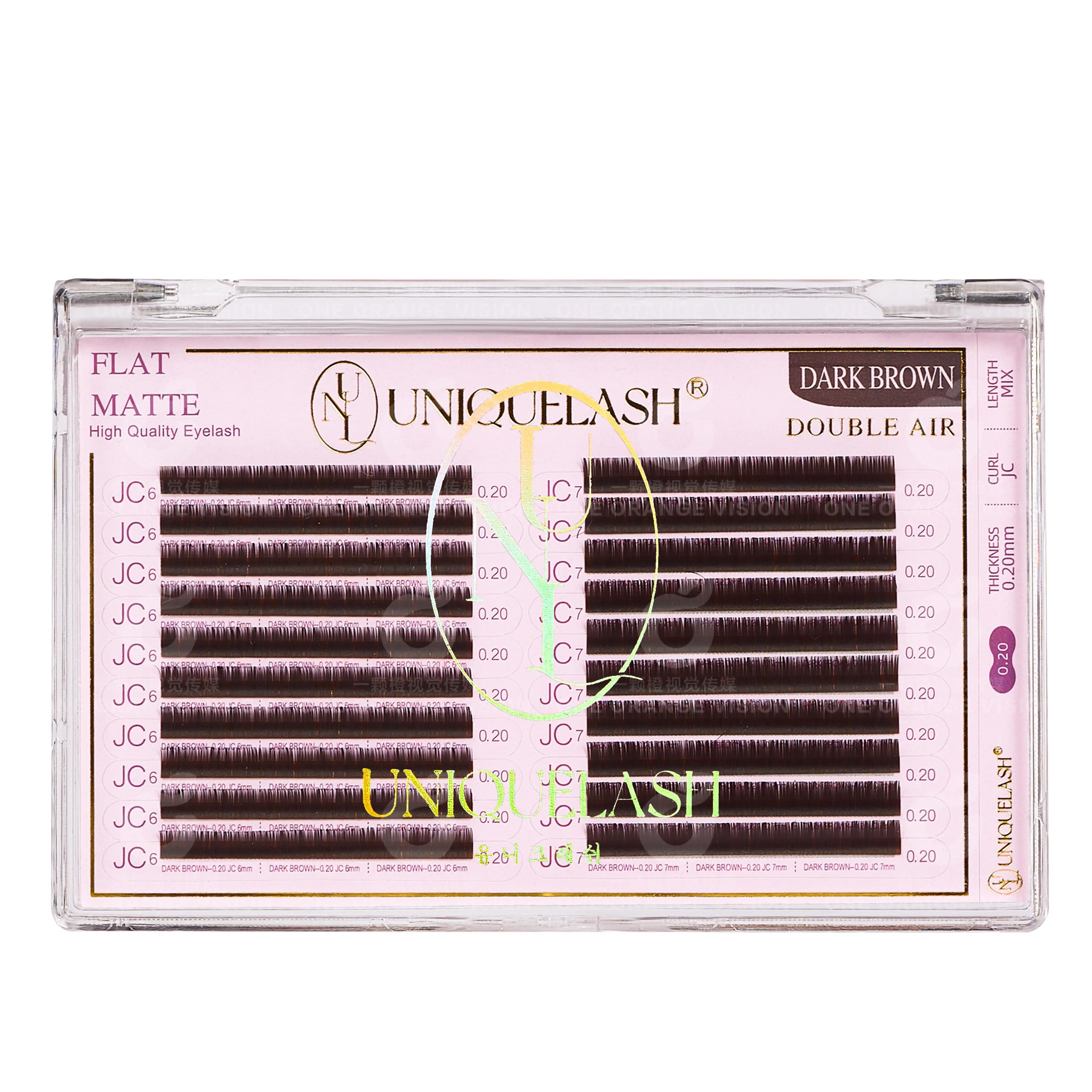 UNIQUE LASH Korean Artist Designed PBT Natural Look Brown Eyelash ...