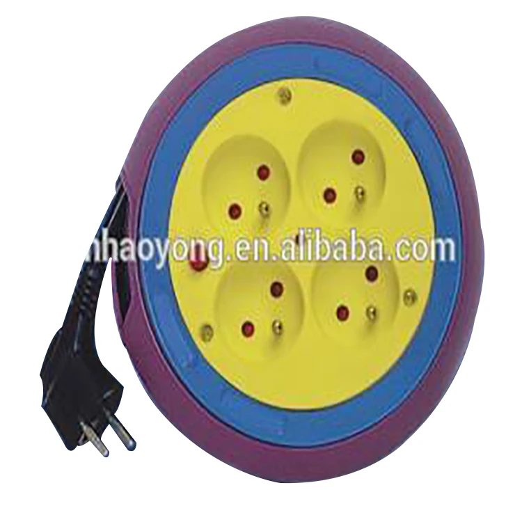 French Style 2 Round Pin Extension Power Cord Cable Reel 16a Extension ...