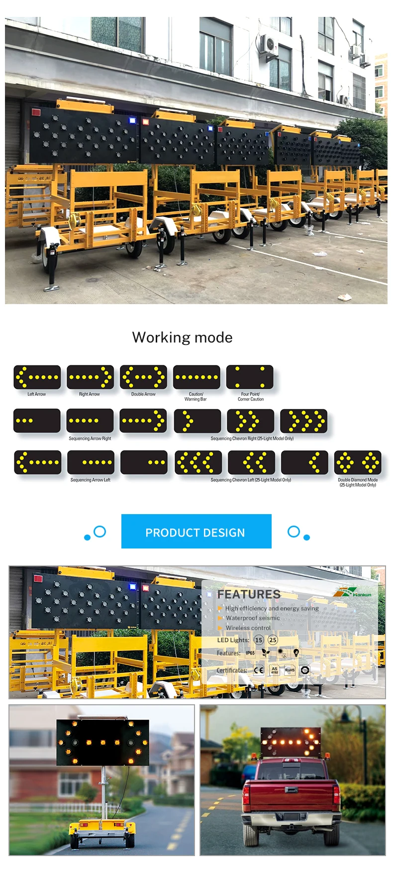 Board Arrowboards Traffic Sign Signal Light Guide Turning Lights Full ...