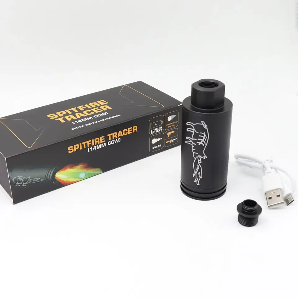 Metal Spit Fire Auto Tracer Unit Fluorescent Lights Toy Gun