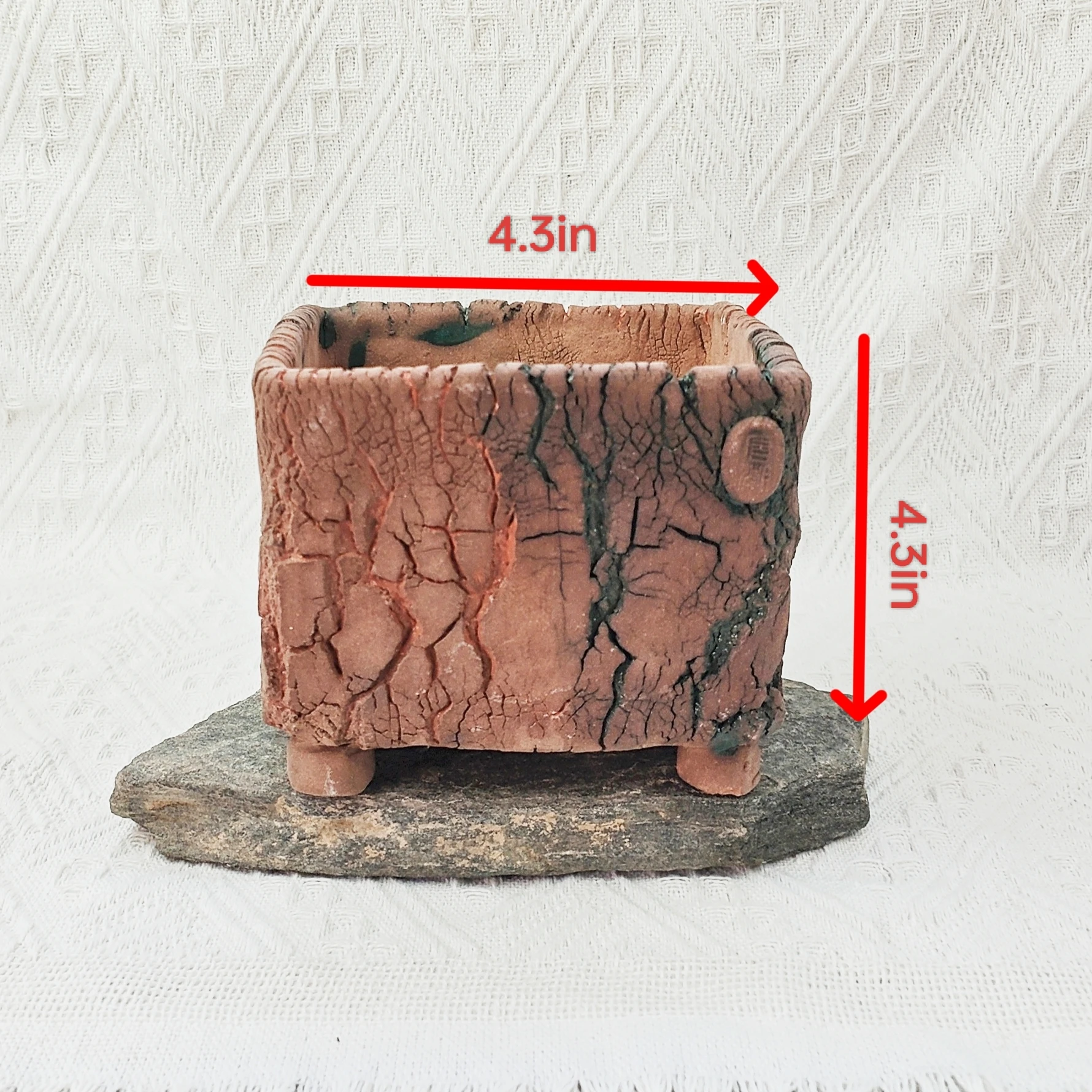 Square Ceramic Flower Pot Desktop Potted Simple Breathable Succulent ...
