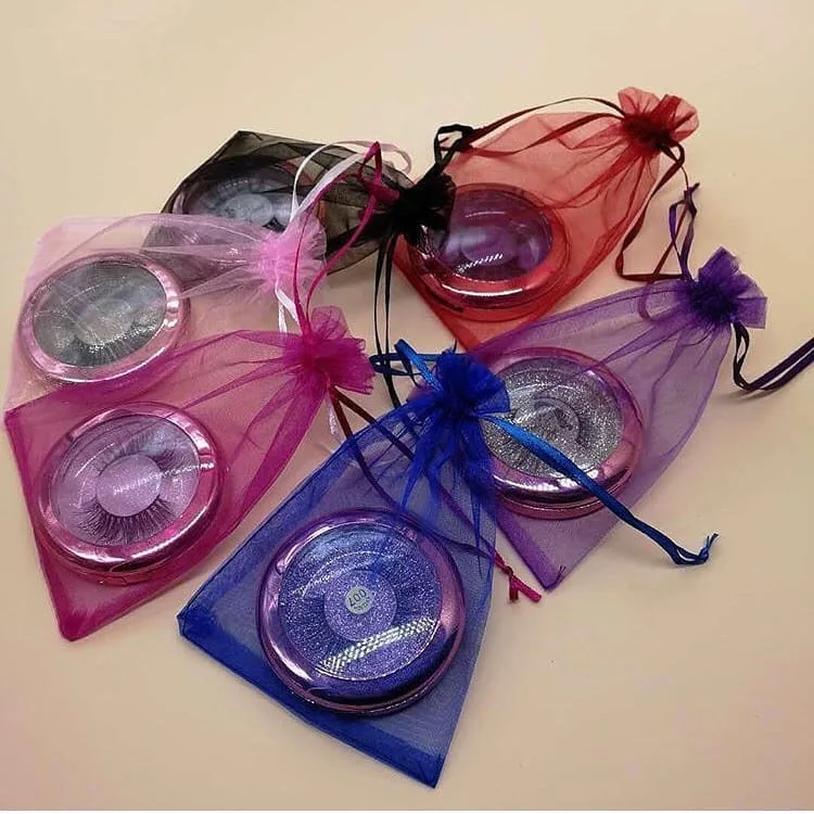 Custom Cosmetic Eye Lash Bag Colorful Lash Packaging Bag For Mink ...
