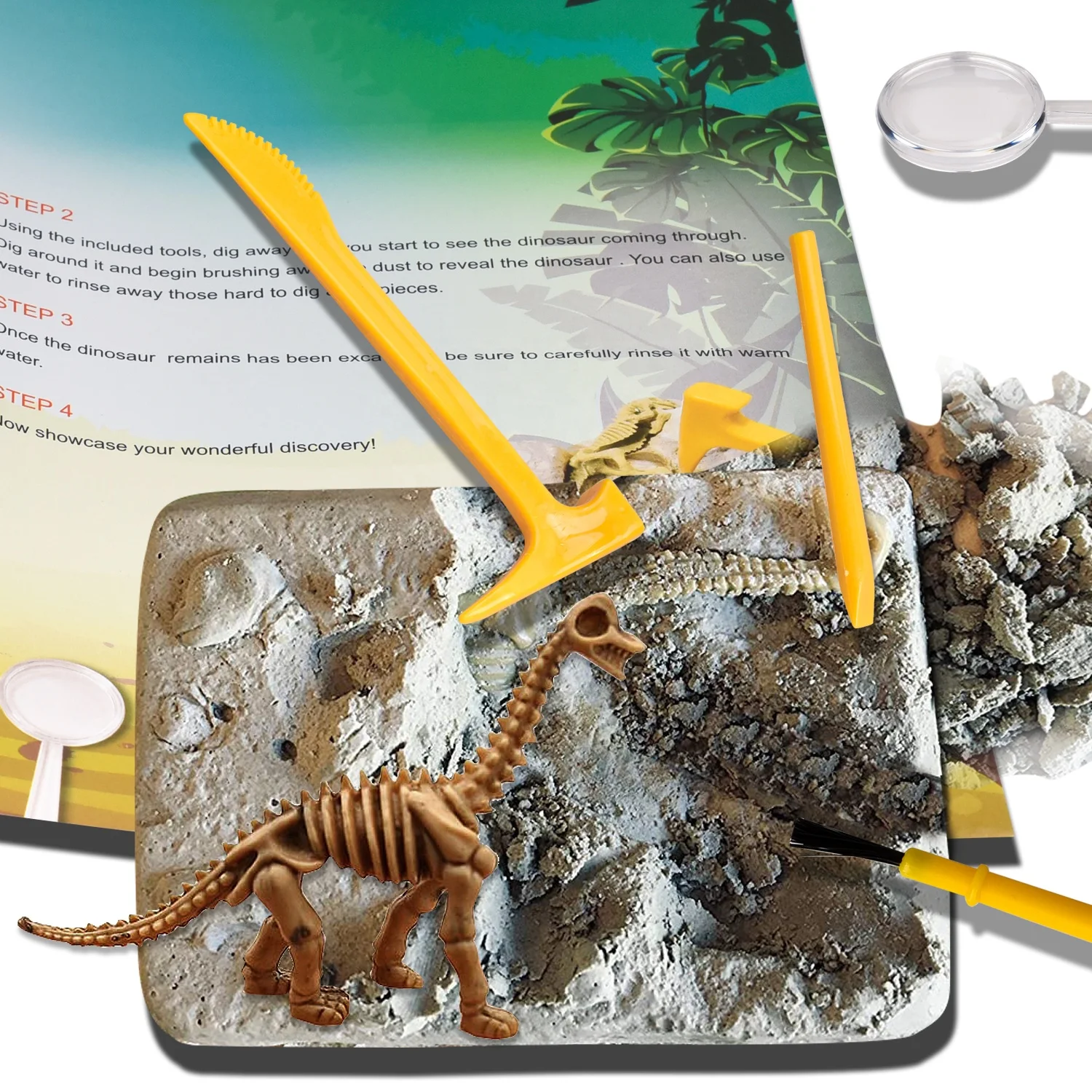 Dinosaur Fossil Digging Kit - STEM Science Gift for Kids