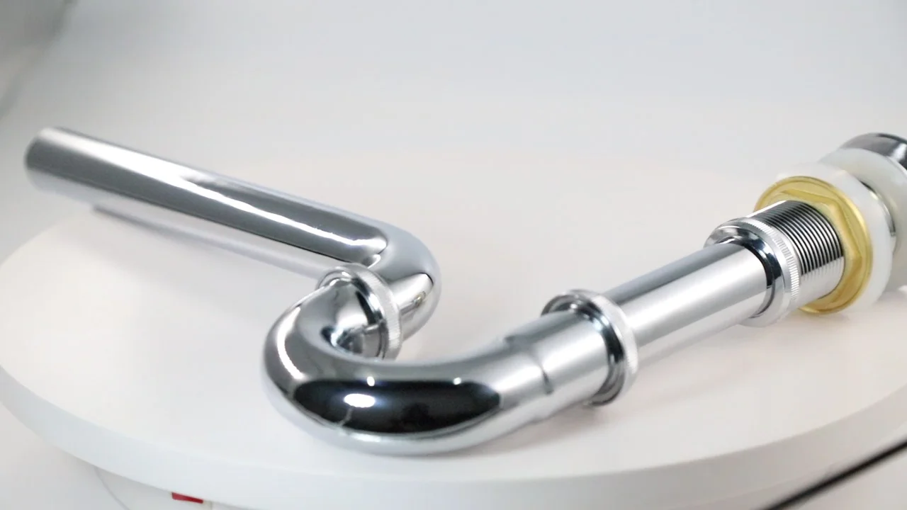 Bathroom Basin Stainless Steel P Trap Siphon Fitting Trap Drain Kit ...