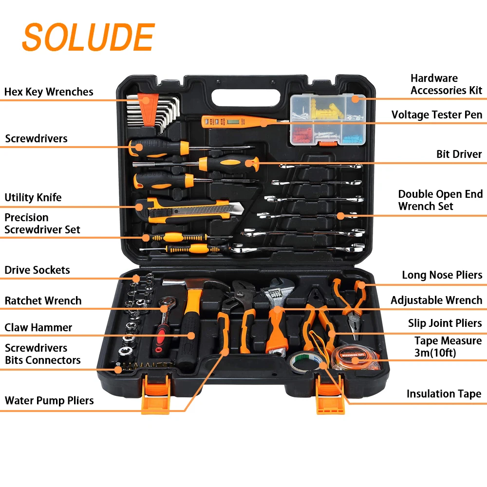 Solude 93 Piece Profesional Repair Rachet Spanner Socket Wrench Pliers ...