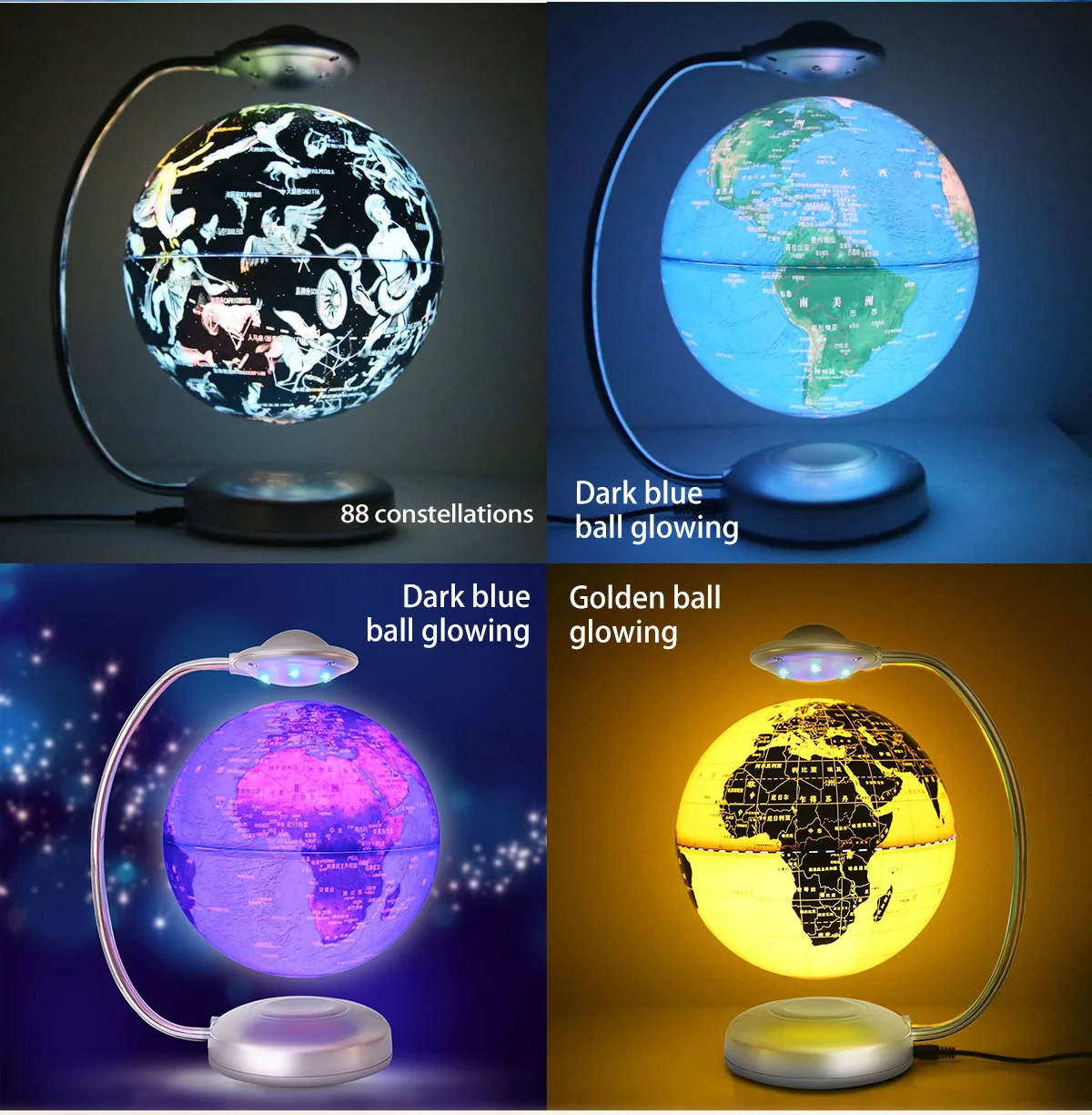 Magnetic Levitation 8 "globe Luminous Constellation Ball Small Night ...