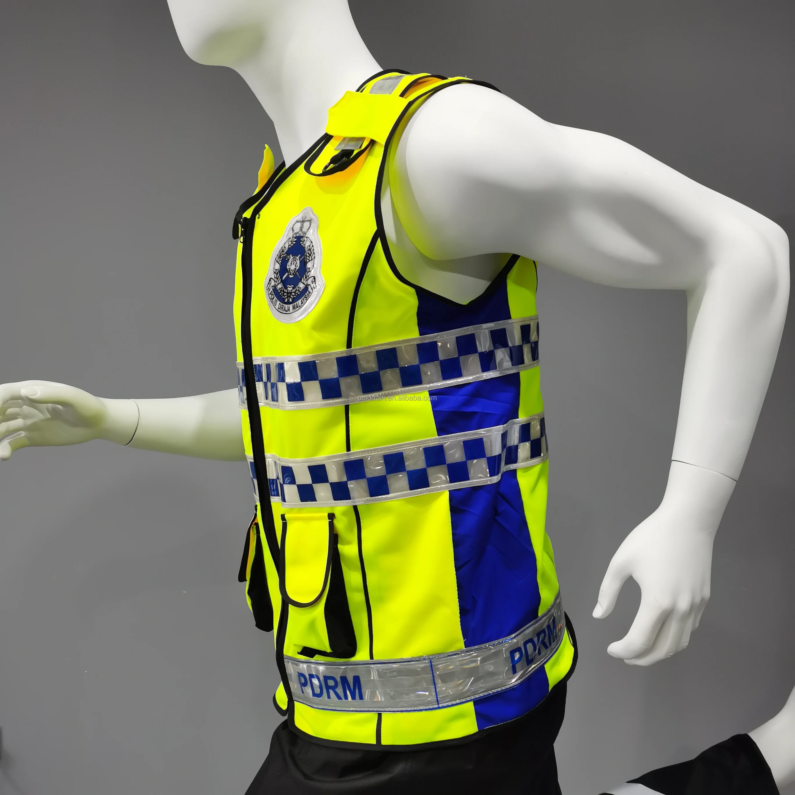 Factory High Visibility Reflective Pdrm Safety Vest - Buy Pdrm ...