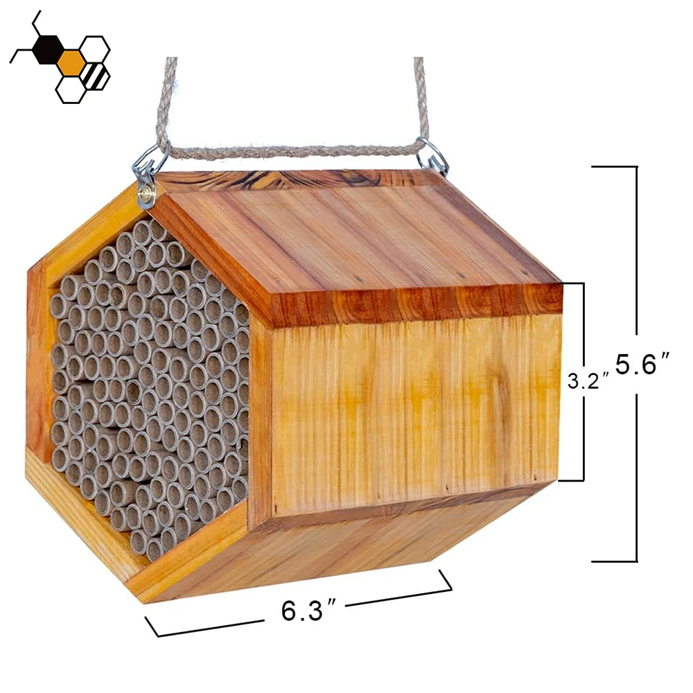 Handmade Natural Wooden Bee Hive Coated With Wax For Water Proof And ...