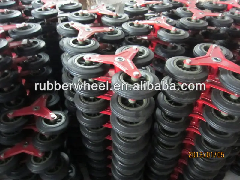 Stair Climbing Solid Small Rubber Wheels for Hand Truck Trolley