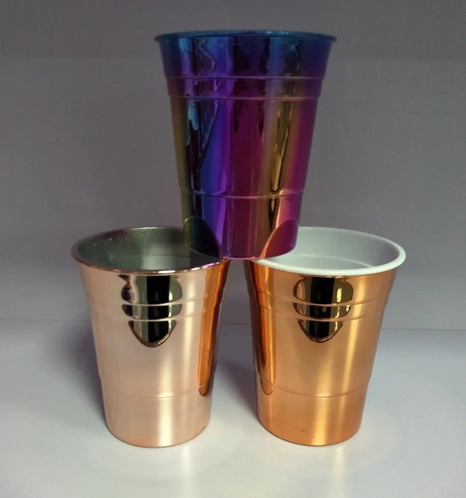 Custom Double Wall Plastic Party Cups 16 Oz. Reusable Melamine Cups