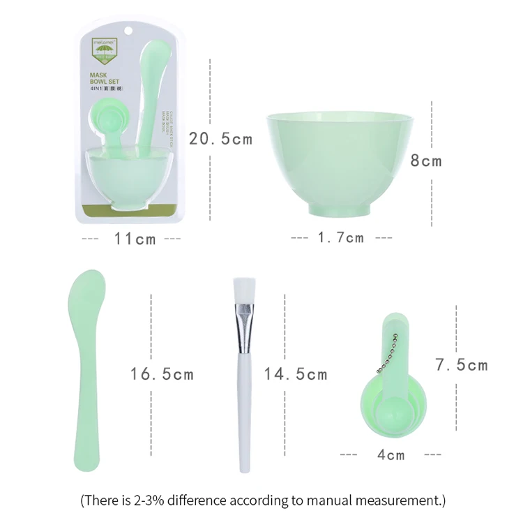 Plastic Cosmetic Silicone Face Mask Bowl And Brush Diy Facial Mixing ...