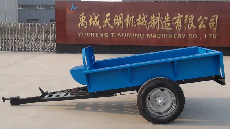 2 Wheels Tractor Implements Mounted 1ton Mini Tractor Trailer