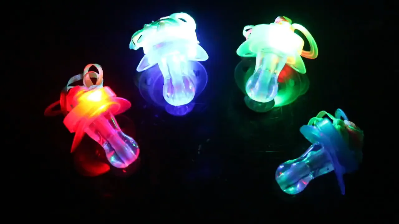 Creative Led Light Pacifier Plastic Whistle Colorful For Disco Bar Ktv ...