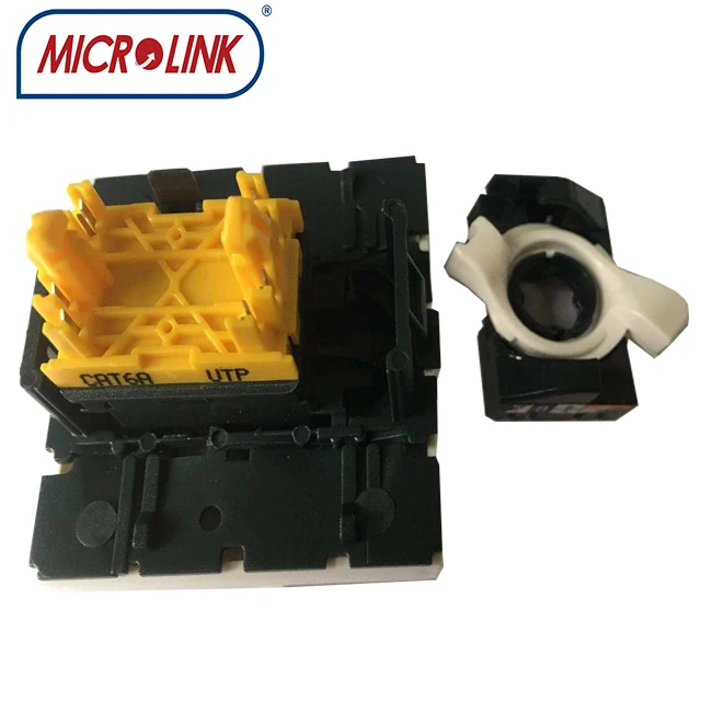 France Loaded 45*45 for Legrand Module - UTP CAT6A Faceplate