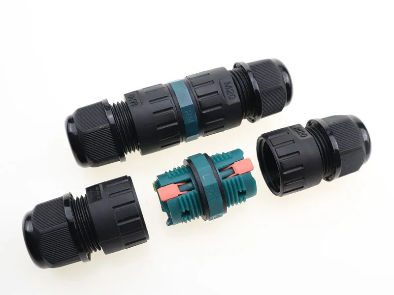 M20 Outdoor Power Cable IP68 Waterproof Connector Press Type Free Lock ...