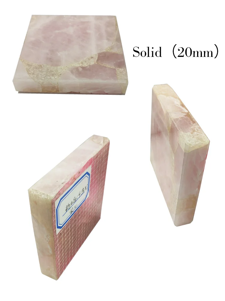 Natural Gemstone Pink Quartz Composite Slab Marble For Countertops ...