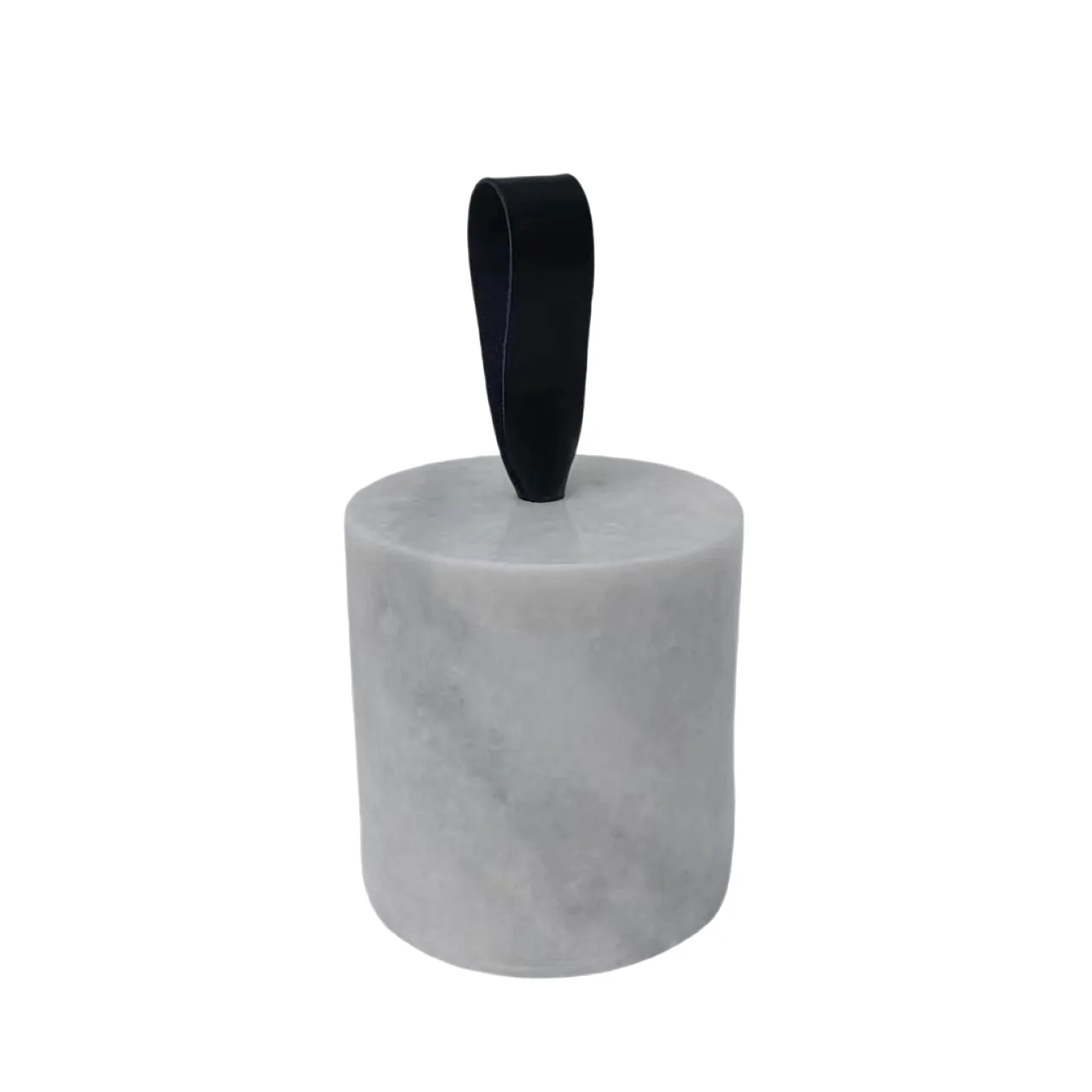 Natural Stone Marble Door Draft Stopper with PU Handle - Decorative ...