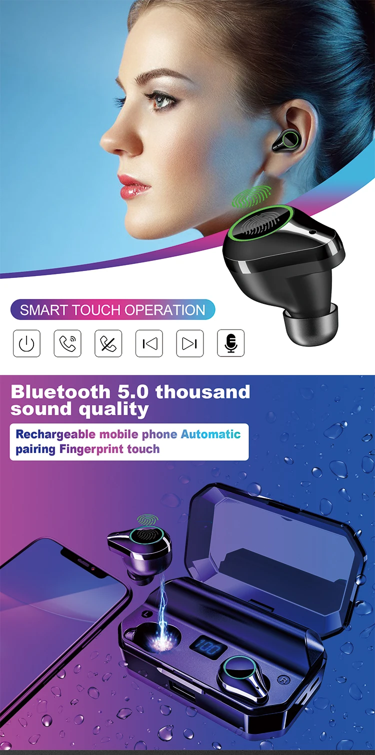 Amazon Supplier Airoha Chip 2022 Bt 5.0 Wireless Best Sounding Black ...