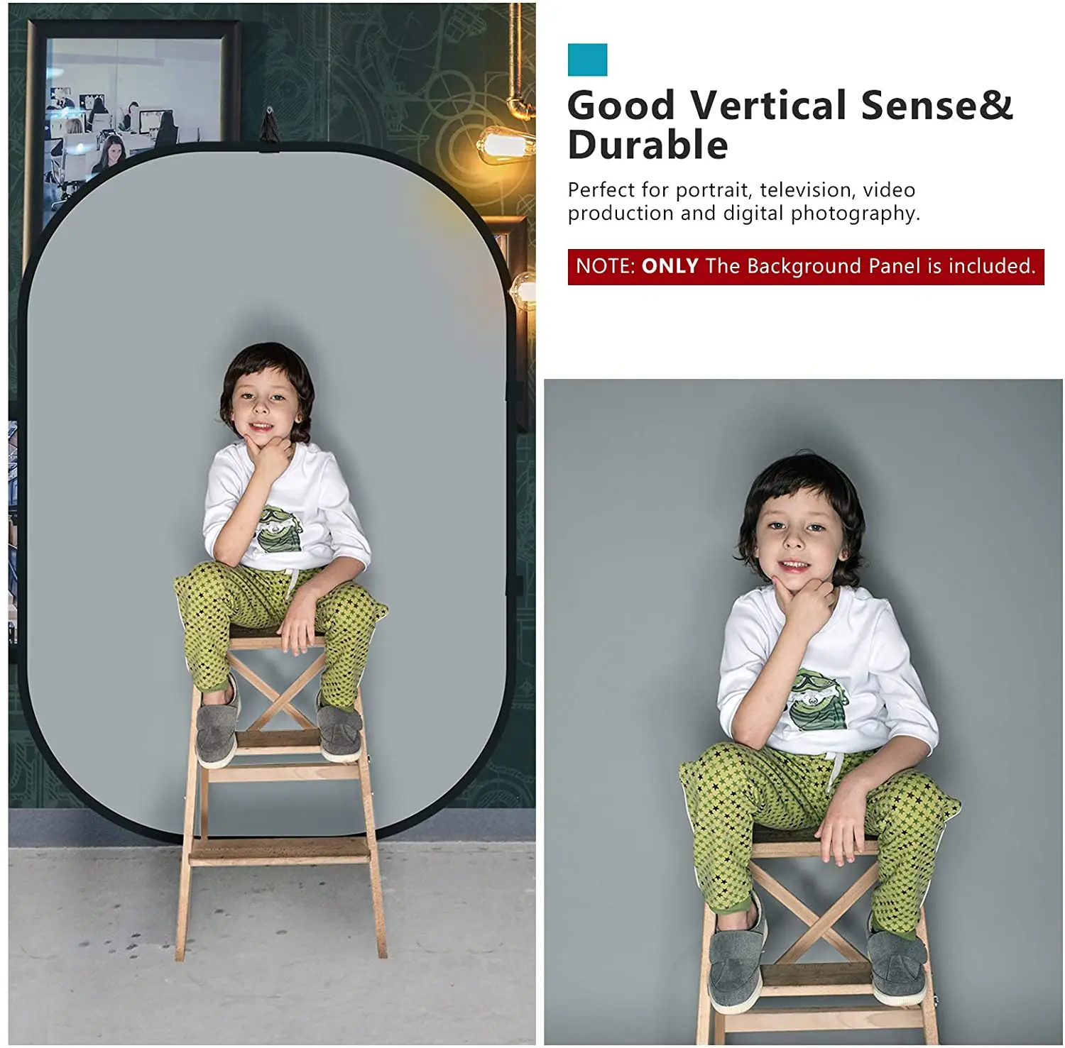 Chromakey Blue/gray Screen Collapsible Backdrop 5'x7'