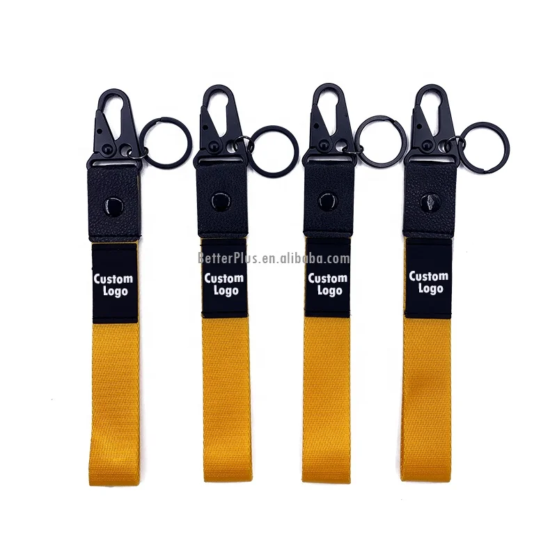 Custom Logo Text Short Nylon Lanyard Wrist Strap With Eagle Mouth ...