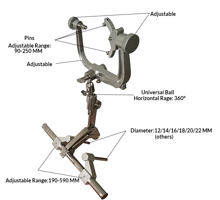 Medical Mayfield Headrest Neurosurgery Surgical Mayfield Skull Clamp ...