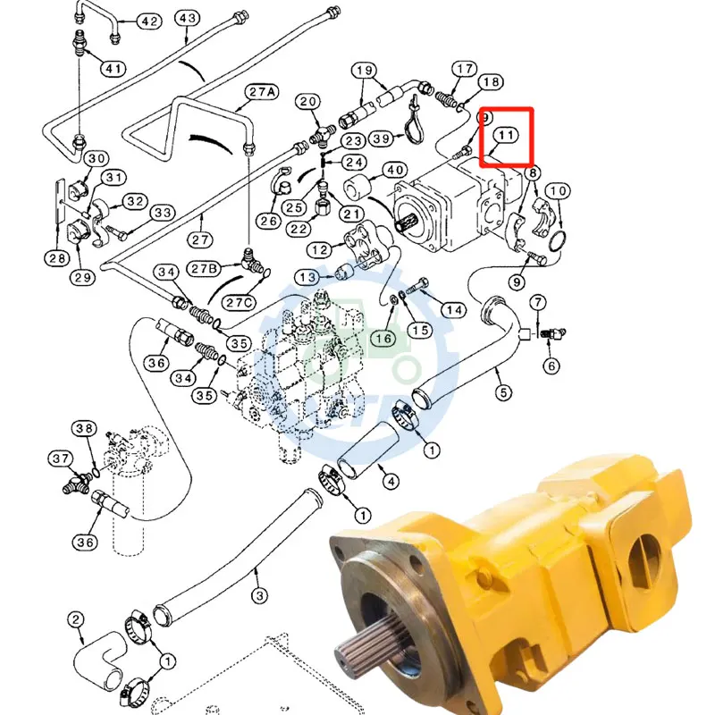 257954A1 & 87433897 Hydraulic Pumps for CASE Backhoe Loaders