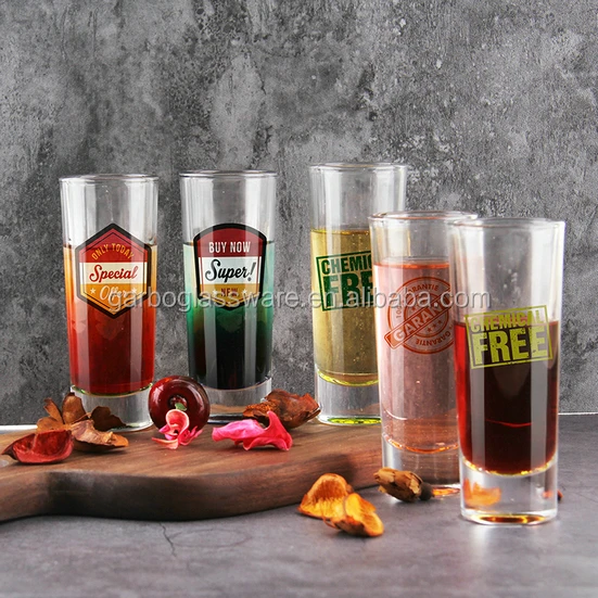 2ozl Tall Fancy Shot Glass With Custom Logo For Volka Straight Shot ...