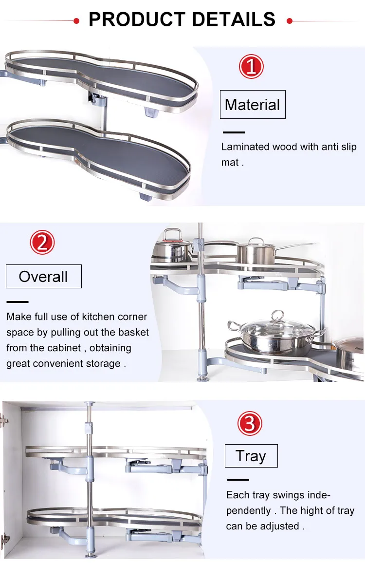 Modern Design Kitchen Cabinet Accessories Baskets Space-saving Swing ...