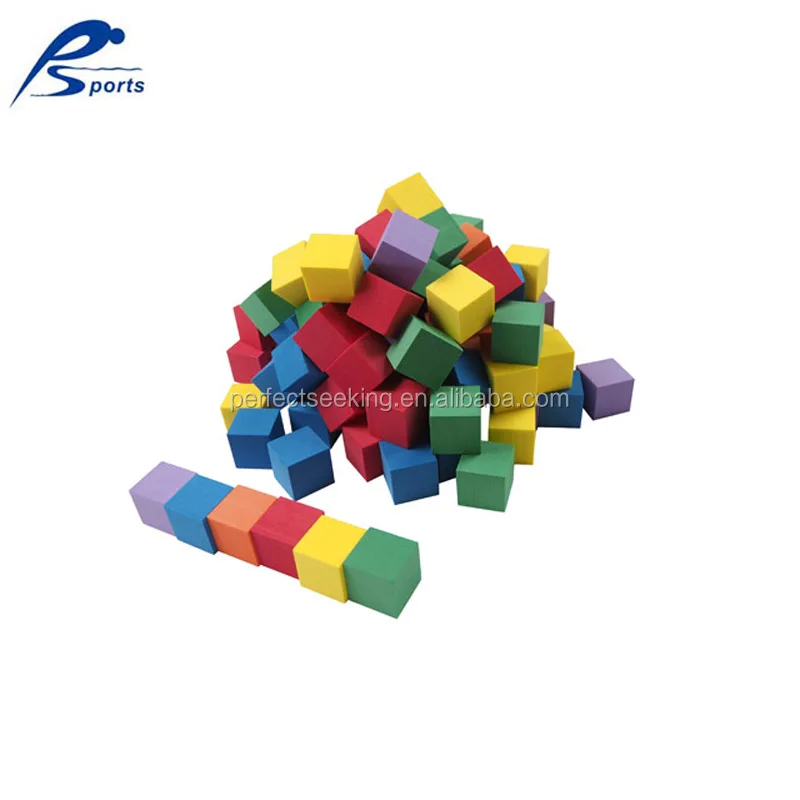 Fun 6 Colors Eva Color Cube Eva Building Blocks Toy 1 Inch Rainbow ...