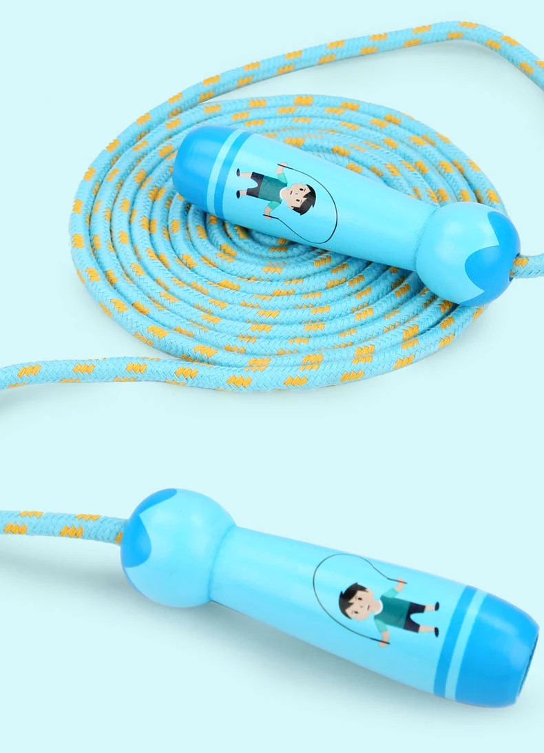 Jump Rope For Girls Boys Youth Beginners Toys Wooden Handle Cotton ...