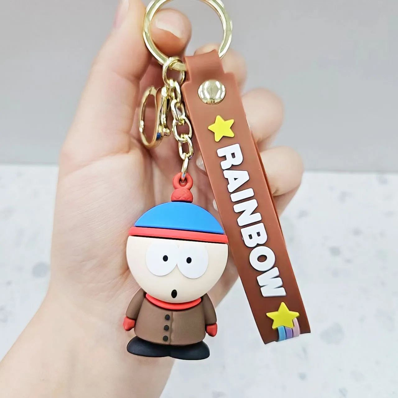 5 Style South Park Rubber Keychain Kenny Mccormick Keyring Eric Cartman ...